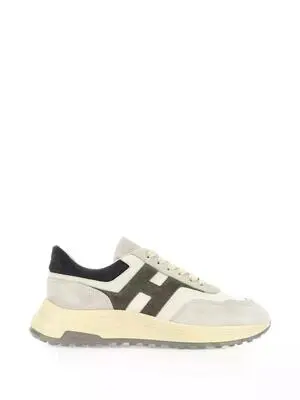 Hogan Hyperlight Suede And Leather Sneakers - Grey