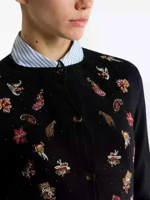 Etro Wool And Cashmere Embellished Cardigan