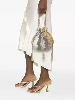 SLO_HAND_MADE Bead Embellished Bucket Bag