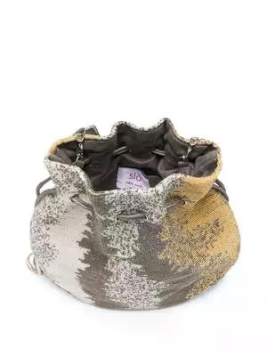 SLO_HAND_MADE Bead Embellished Bucket Bag