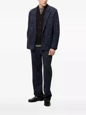 Missoni Cotton And Viscose Zigzag Blazer - Blue