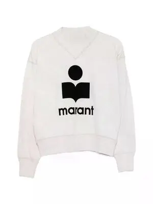 MARANT ETOILE Moby Logo-print Sweatshirt - Grey