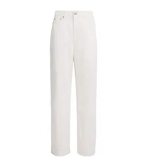 Rag & Bone Featherweight Logan Mid-rise Wide-leg Jeans - White