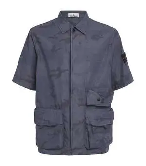 Stone Island Ripstop Faded Camo Shirt - Grey
