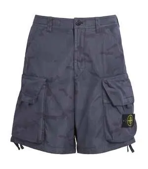 Stone Island Ripstop Faded Camo Cargo Shorts