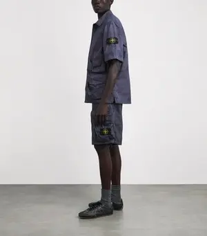 Stone Island Ripstop Faded Camo Cargo Shorts