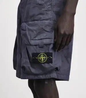 Stone Island Ripstop Faded Camo Cargo Shorts