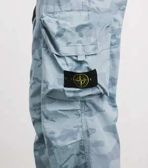 Stone Island Camouflage Print Cargo Trousers