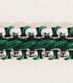 Tateossian Sterling Silver Woven Tris Bracelet
