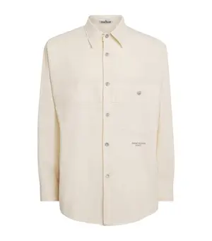 Stone Island Organic Cotton Garment-dyed Overshirt - Ivory