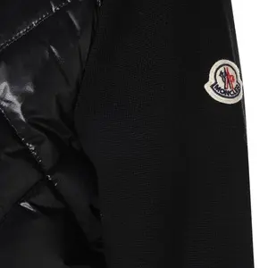 Moncler Logo Patch Zip-up Quilted Cardigan