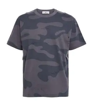 Stone Island Oversized Camouflage Print T-shirt