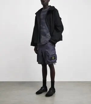 Stone Island Oversized Camouflage Print T-shirt