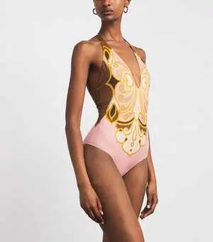 La DoubleJ Plunge Halterneck Swimsuit