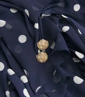 SELF-PORTRAIT Tiered Polka-dot Midi Dress