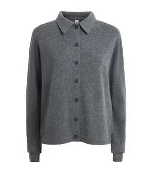 TOTEME Cashmere Polo Cardigan - Grey