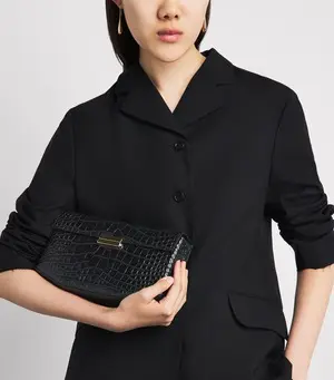 TOTEME Croc-embossed Leather Shoulder Bag