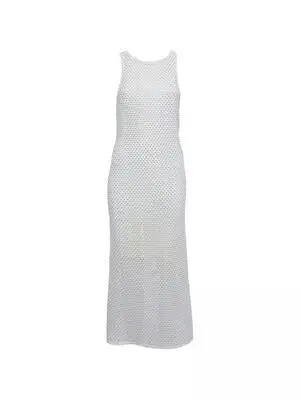 Sandro Sleeveless Maxi Dress With Glass Embellishments
