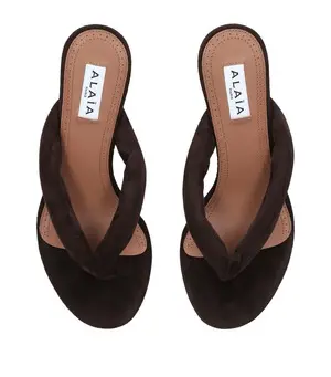 Alaïa Satin Thong Sandals 55