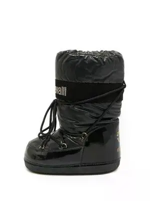 Roberto Cavalli Logo-patch Snow Boots - Black