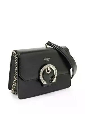 JIMMY CHOO Madeline Crystal Shoulder Bag - Black