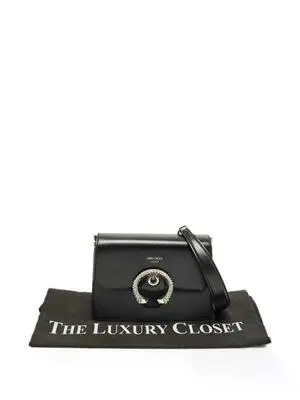 JIMMY CHOO Madeline Crystal Shoulder Bag - Black