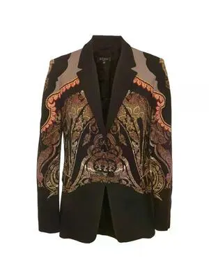 Etro Paisley Print Blazer - Black