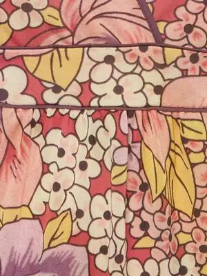 Etro Floral Print V-neck Long Sleeve Top