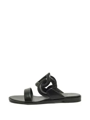 Hermès Leather Sandals - Black