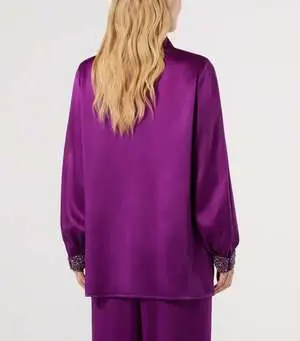 Marina Rinaldi Embellished Collared Shirt