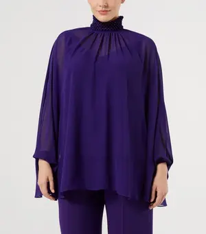 Marina Rinaldi High Neck Embellished Tunic