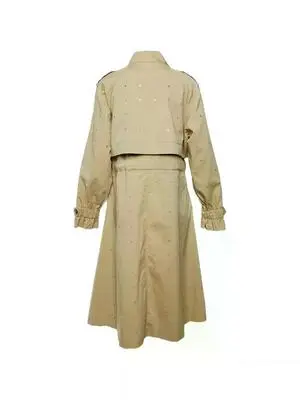Maje Studded Embellishment Double-breasted Trench Coat