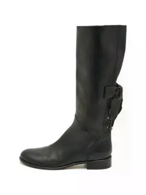 Valentino Garavani Lace-up Knee-length Boots - Black