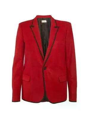 Saint Laurent Single-breasted Notched-lapel Blazer - Red