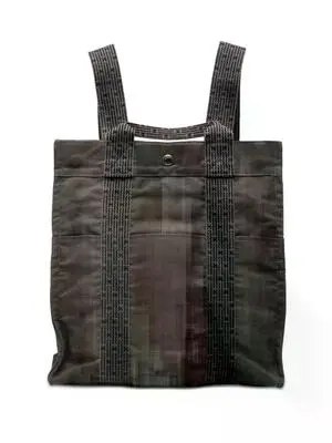 Hermès Herline Mm Canvas Backpack - Grey