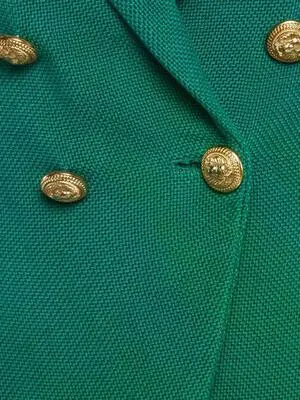 Balmain Basketweave Double-breasted Blazer