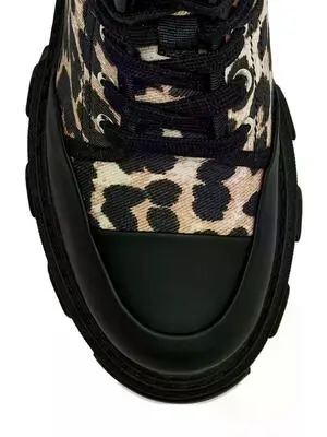 GANNI Trail Leopard-print Combat Boots