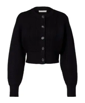 EMILIA WICKSTEAD Albert Wool Cardigan - Black