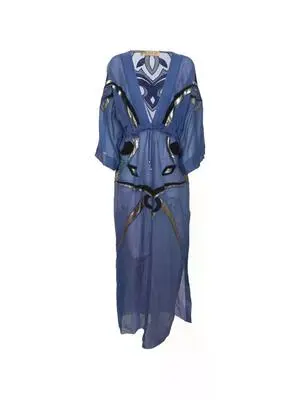 Emilio Pucci Embroidered Kaftan Dress - Blue
