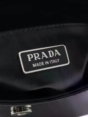 Prada Brushed Leather Cleo Flap Crossbody Bag