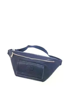 Gucci Jumbo Gg Embossed Pocket Belt Bag - Blue