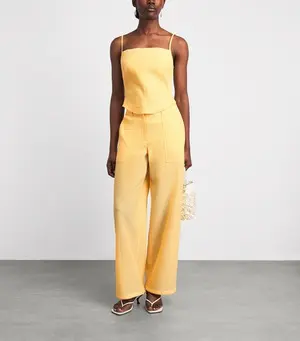 Simkhai Wide-leg Shepard Trousers