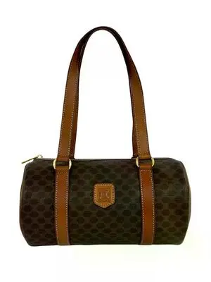 Celine Macadam Coated Canvas Shoulder Bag - Brown