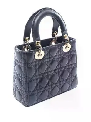 Dior Lambskin Cannage Lady Satchel - Black