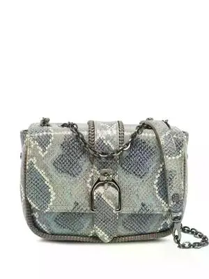 Longchamp Amazone Python-embossed Crossbody Bag - Grey