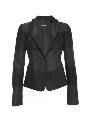 Emporio Armani Tailored Horizontal-stripe Blazer - Black