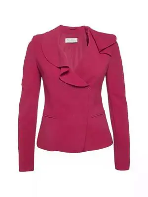 Max Mara Frilled Collar Blazer - Pink