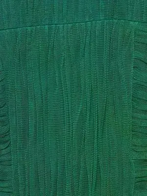 Tory Burch Ruched Mesh Midi Dress
