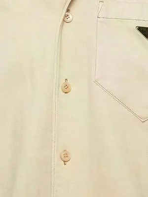 Prada Beige Denim Short Sleeve Shirt