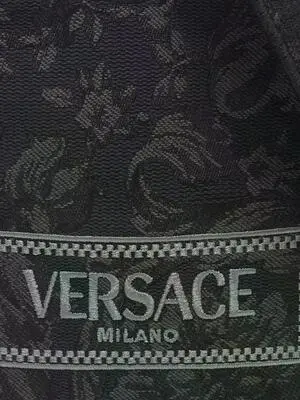 Versace Mini Athena Barocco Jacquard Tote Bag - Black